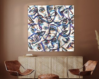 Menigte van ART Eva Maria op canvas, behang en meer